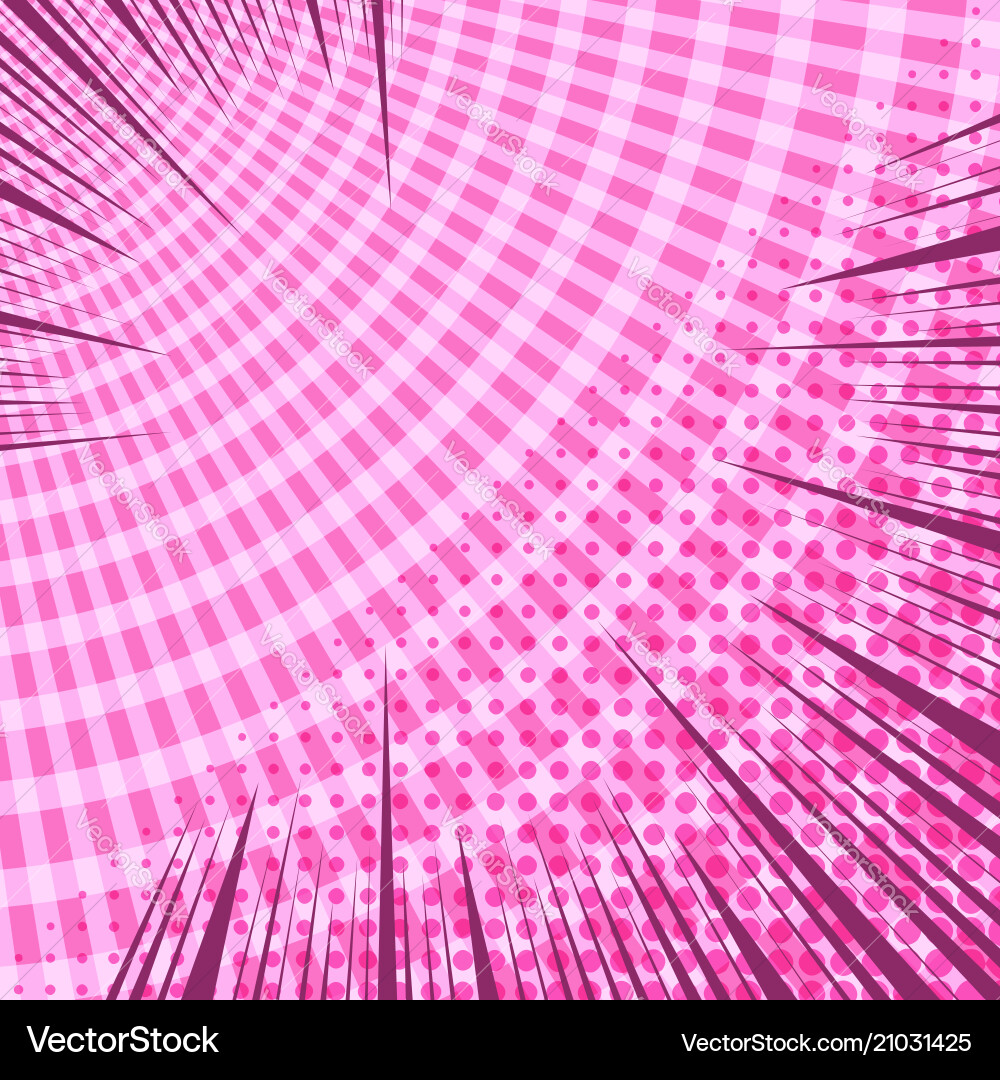 Comic dynamic pink template Royalty Free Vector Image