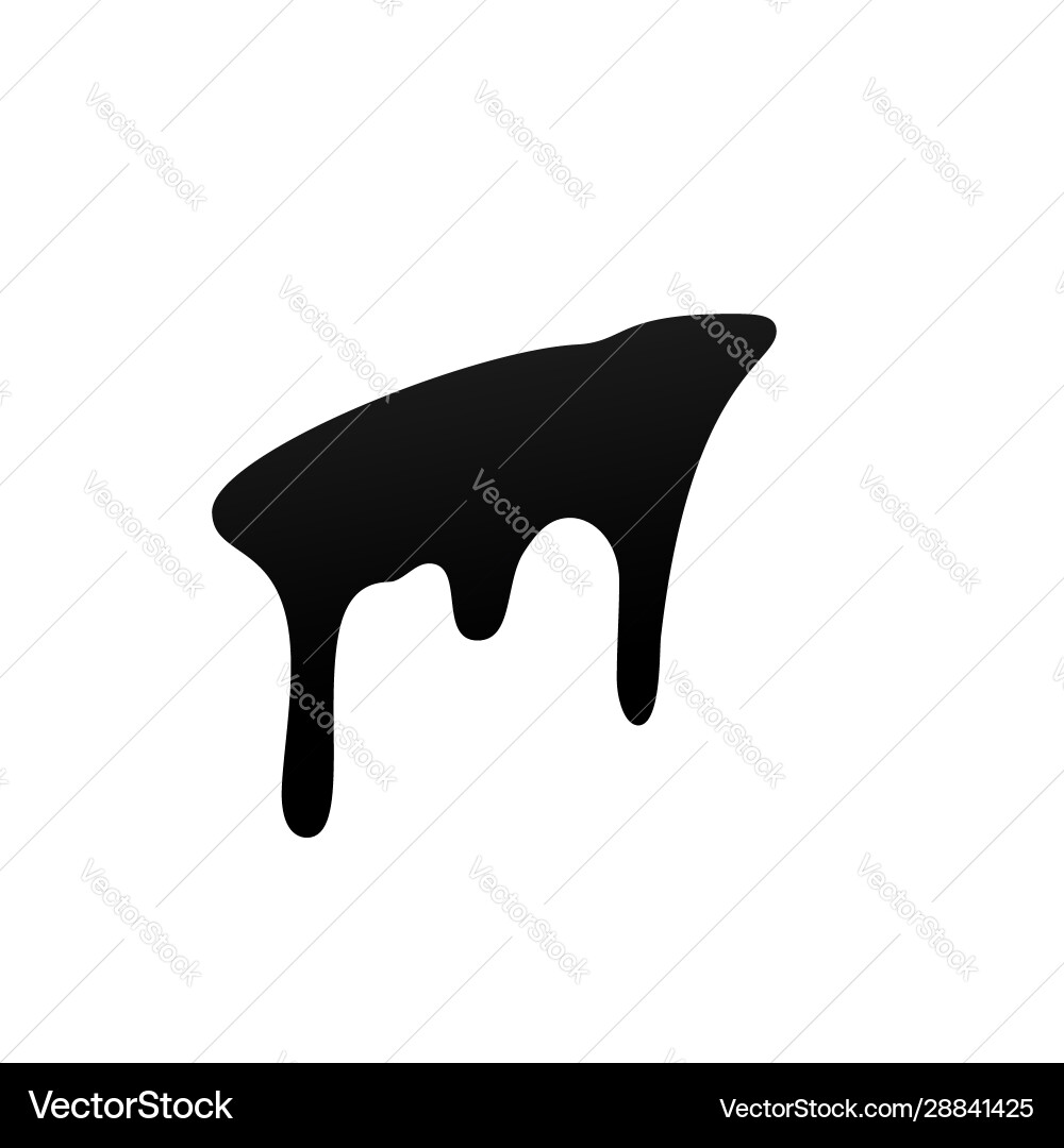 Drip paint ink stain drop melt liquid isolated Vector Image