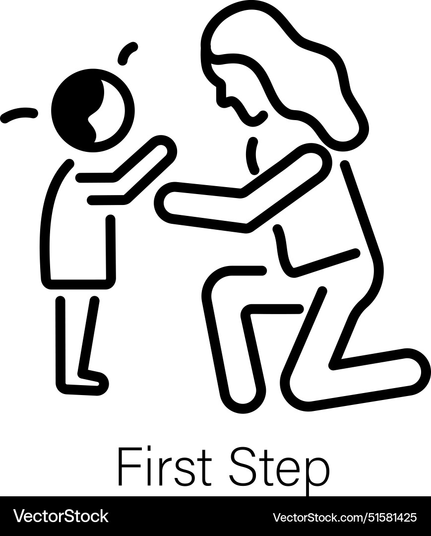 First step Royalty Free Vector Image - VectorStock
