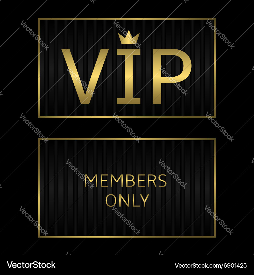 Golden vip card Royalty Free Vector Image - VectorStock
