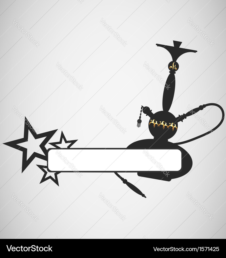 Hookah for flyers Royalty Free Vector Image - VectorStock