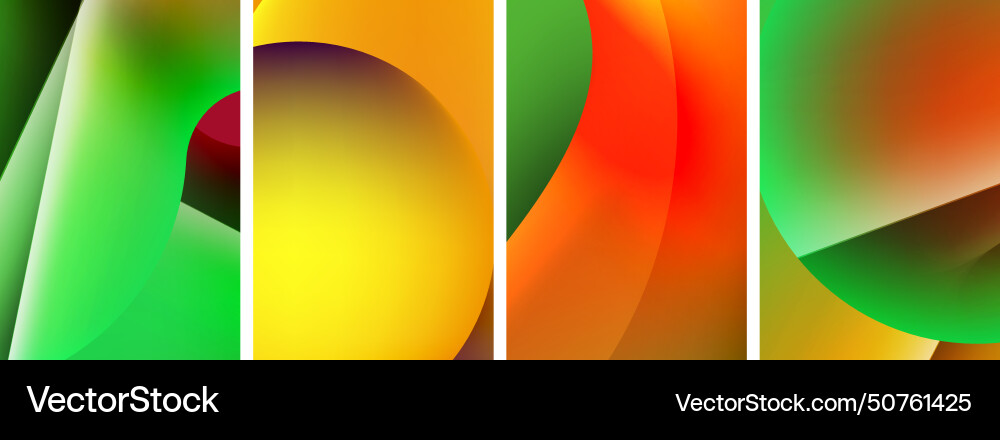 Liquid abstract shapes with gradient colors Vector Image