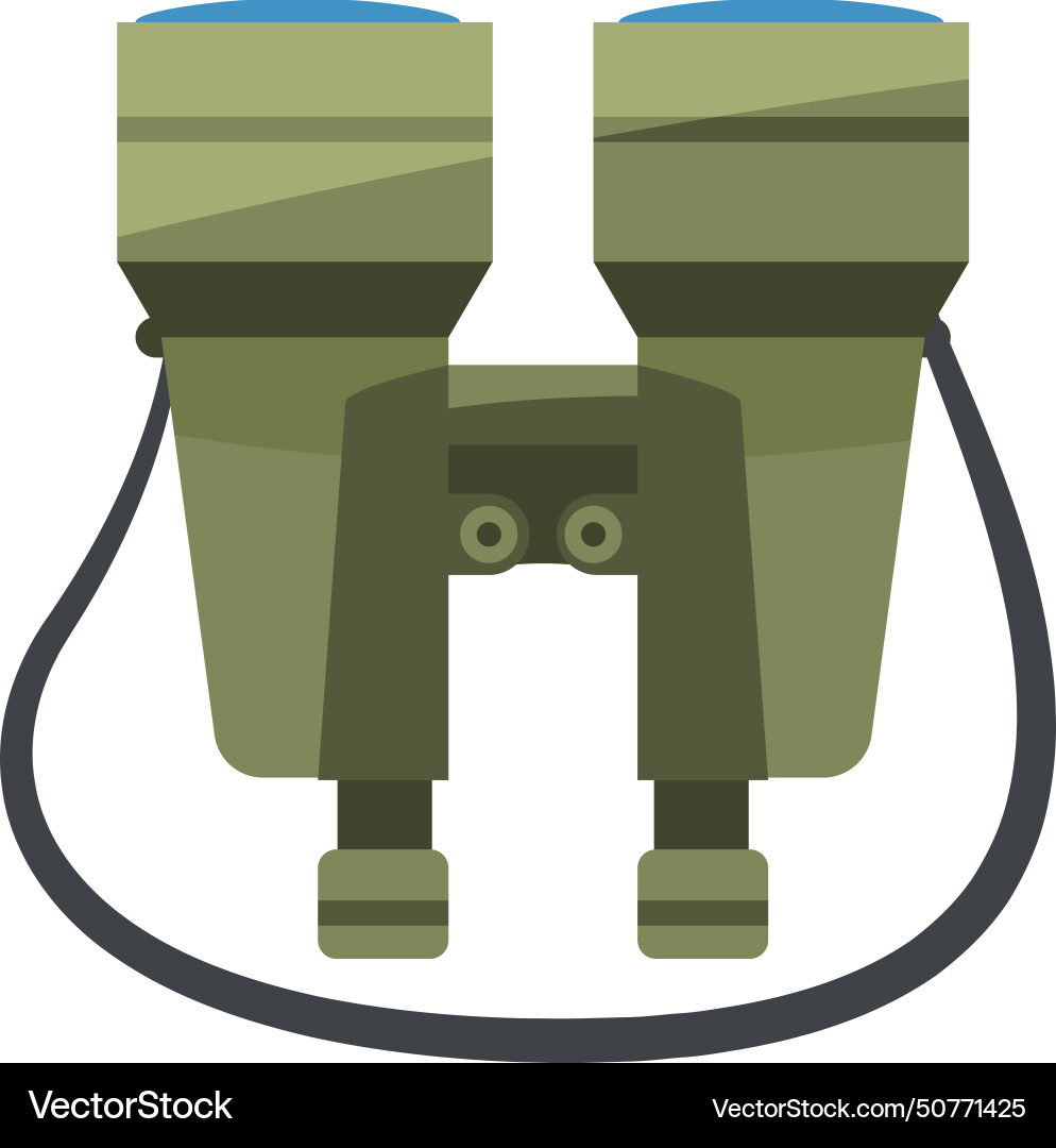 Military binoculars icon green opticl navigation Vector Image