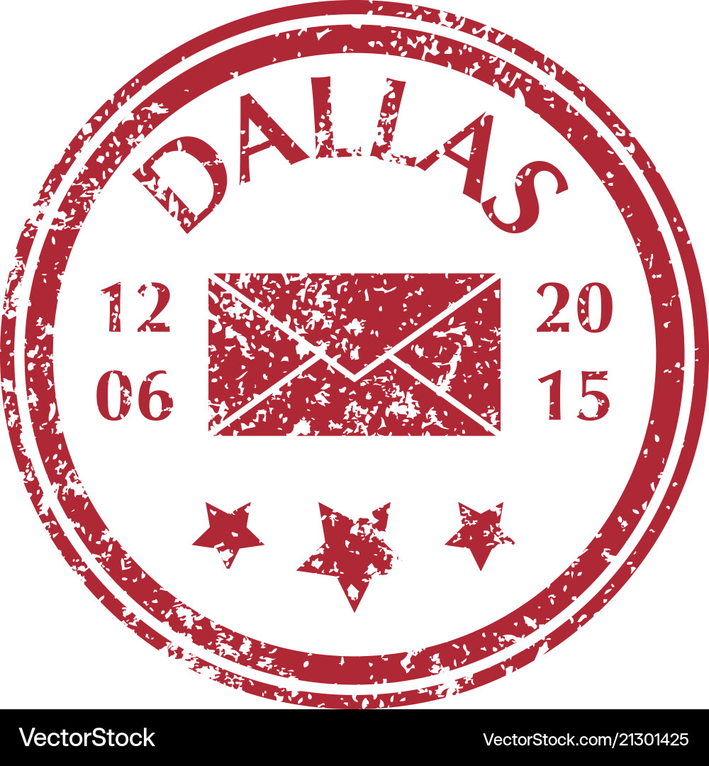 Postal stamp from dallas Royalty Free Vector Image