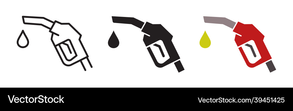 Refuel gun icon on white background Royalty Free Vector