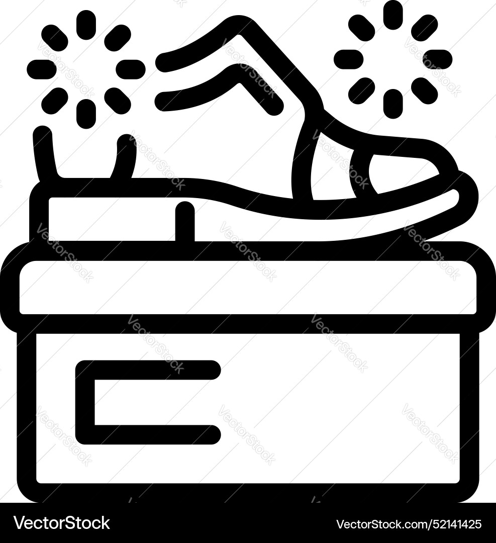 Shoe shining service with effect icon Royalty Free Vector