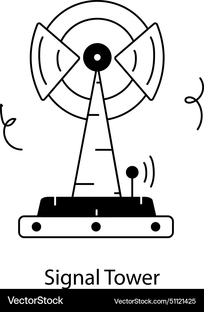 Signal tower Royalty Free Vector Image - VectorStock