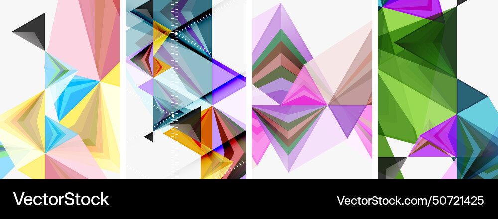 Triangle blend geometric concept poster designs Vector Image