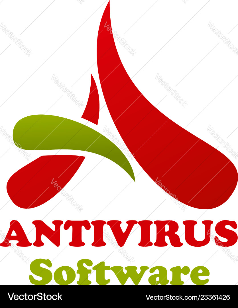 Antivirus-Software-Symbol Lizenzfreies Vektorbild