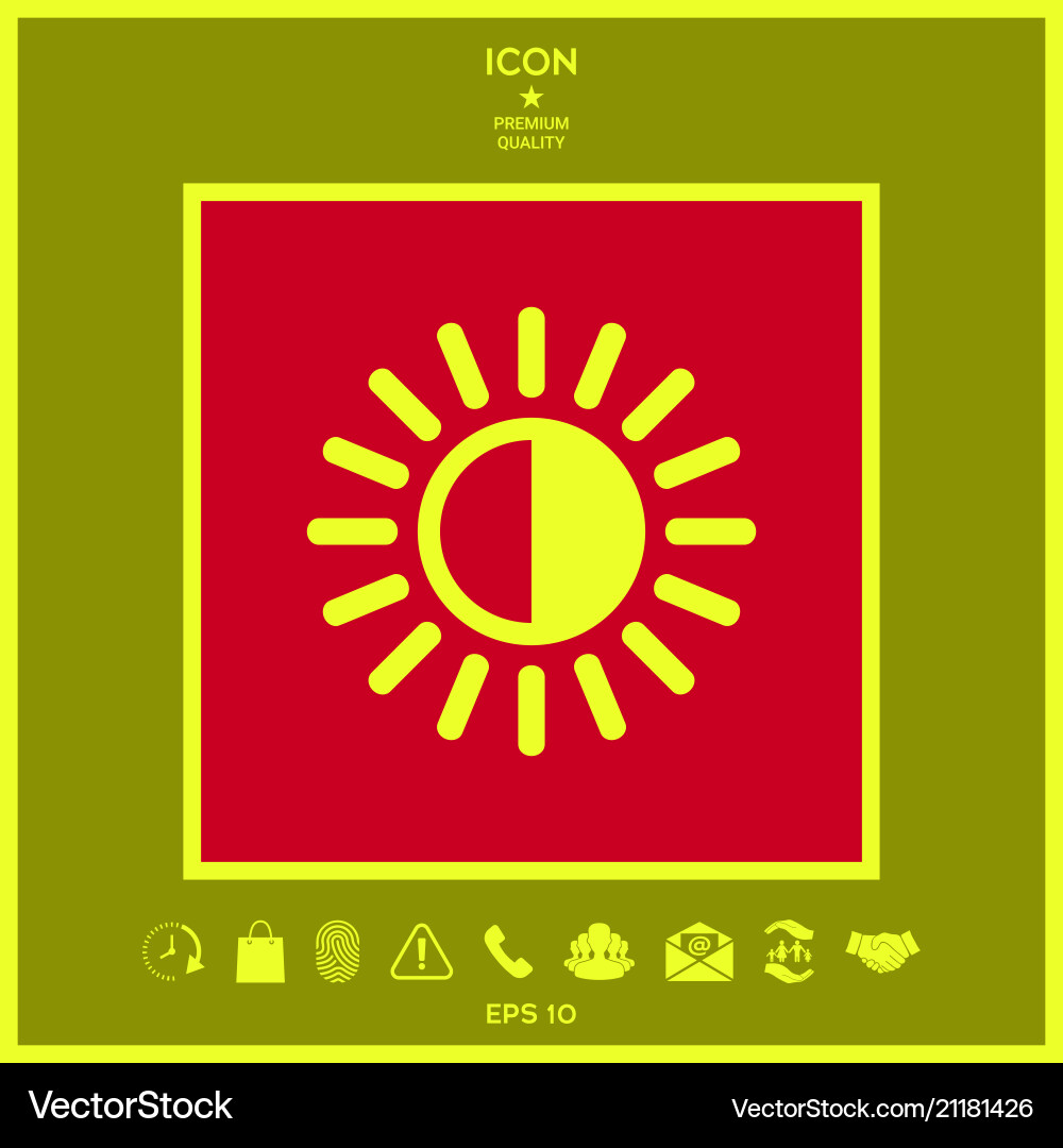 Brightness symbol icon Royalty Free Vector Image
