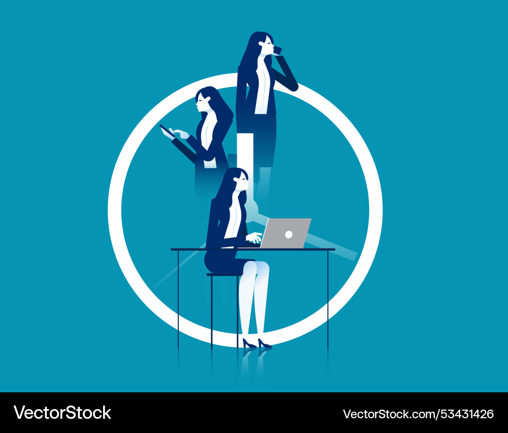 Business leader multitasking business leadership Vector Image