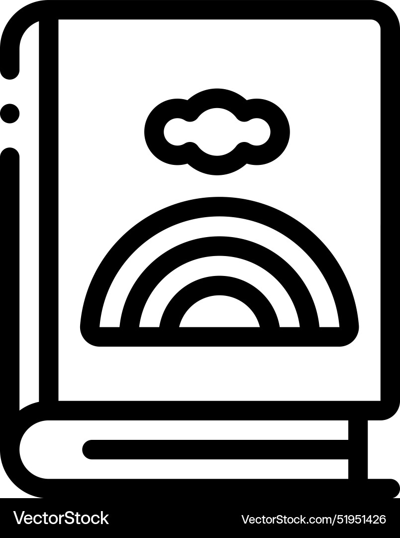 Children stories icon thin linear style design Vector Image