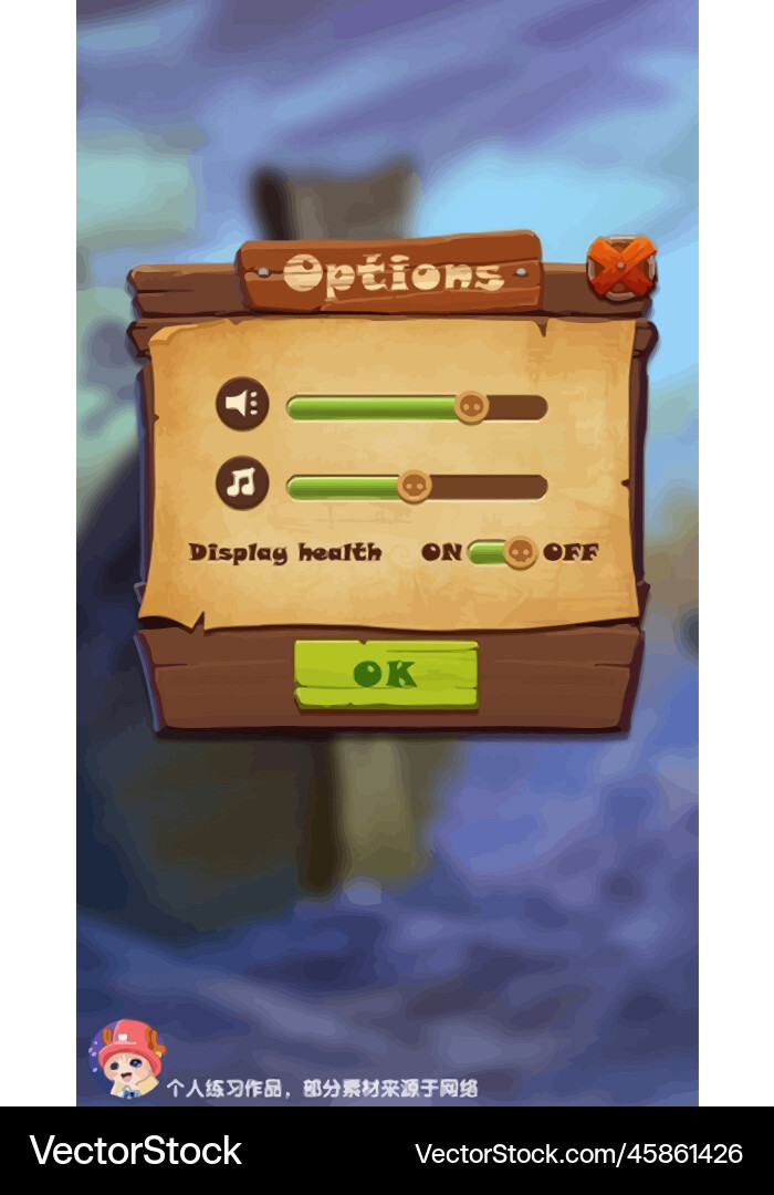 Complete set of level button game ui pop-up icon Vector Image