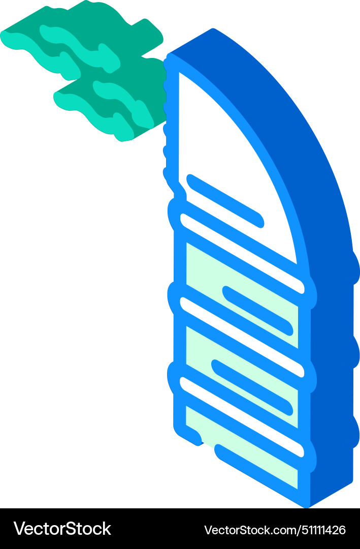 Fresh air intake ventilation isometric icon Vector Image