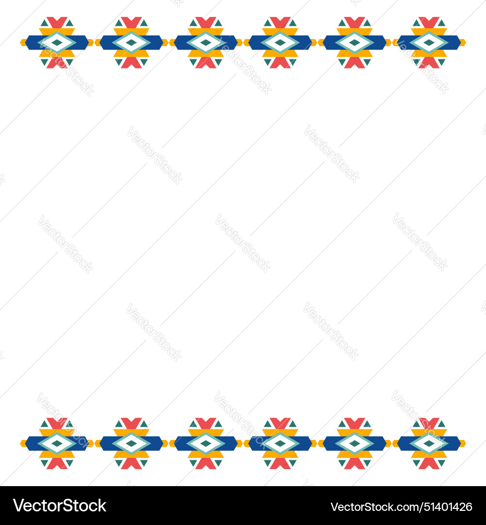 Indigenous native frame design Royalty Free Vector Image