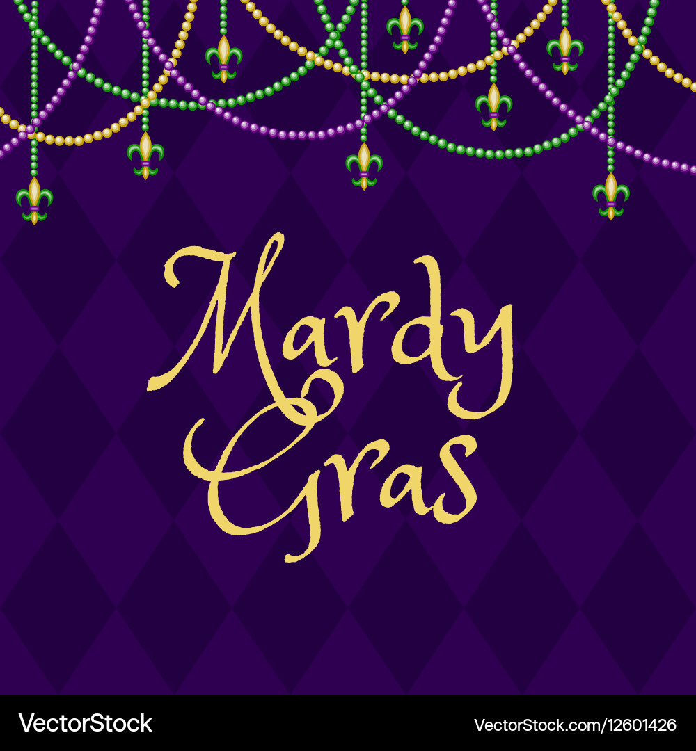 Mardy gras purple background Royalty Free Vector Image