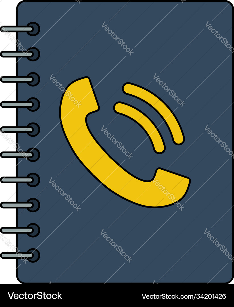 Phone book icon Royalty Free Vector Image - VectorStock