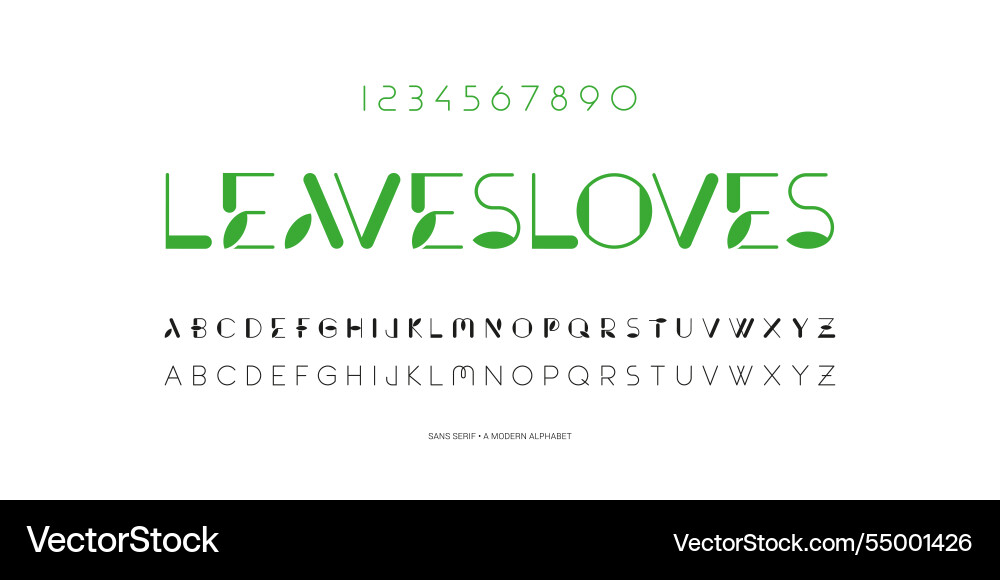Rounded stencil san serif alphabet uppercase Vector Image
