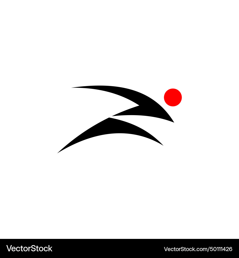 Running man icon runner logo Royalty Free Vector Image