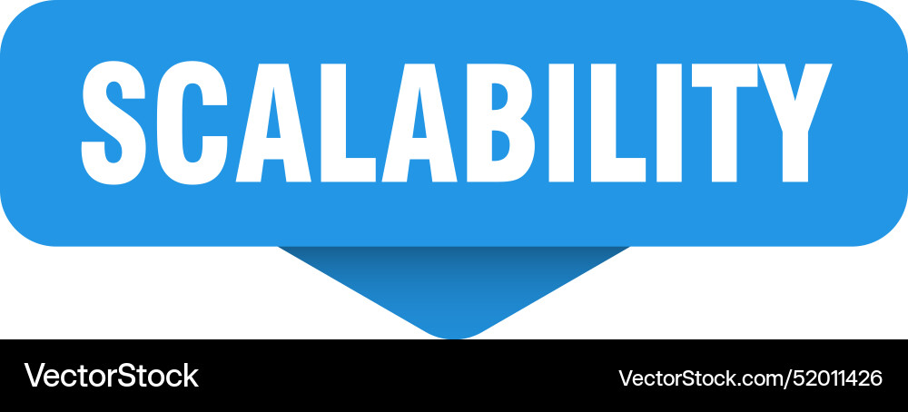 Scalability sticker sign Royalty Free Vector Image