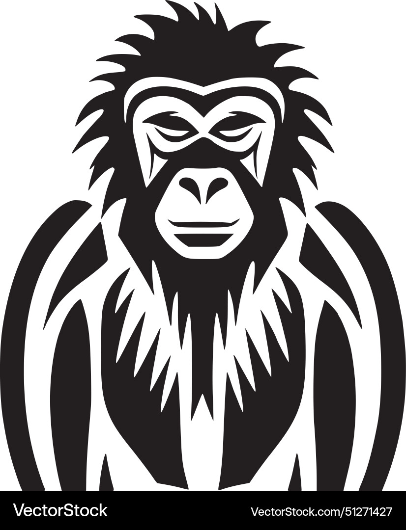 Baboon - minimalist and simple silhouette Vector Image