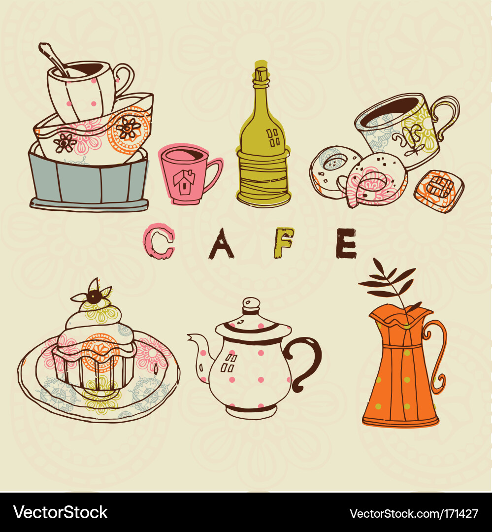 Cafe designs Royalty Free Vector Image - VectorStock
