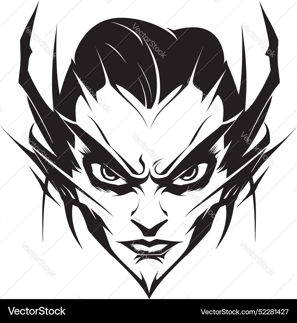 Crimson coven gothic witch logo dusks enigma Vector Image