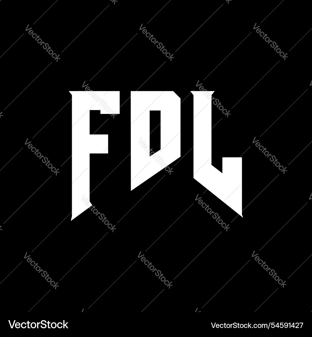 Fdl letter logo design for technology company Vector Image