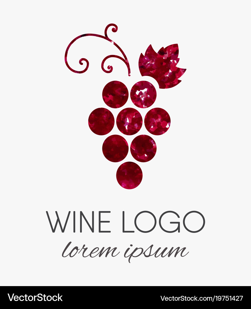 Grapes logo design element Royalty Free Vector Image