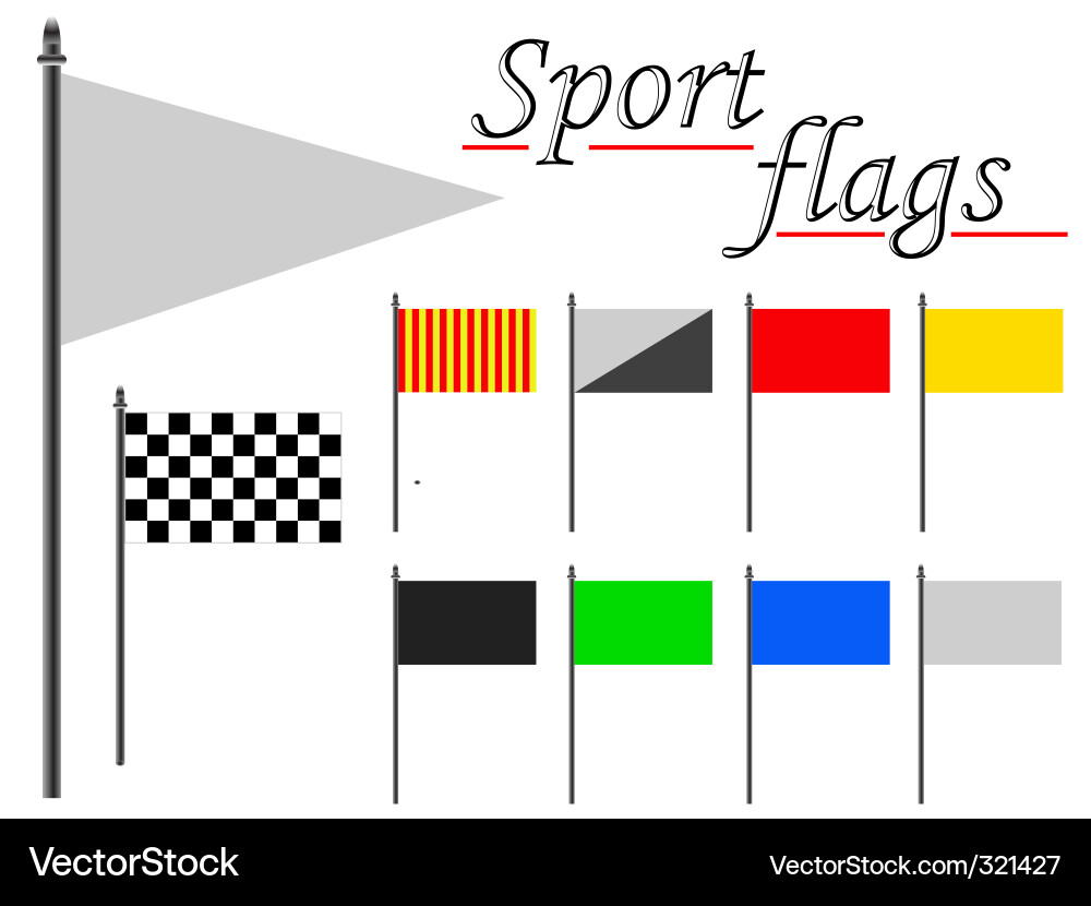 Racing Flags Collection Royalty Free Vector Image