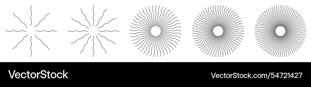 Radial geometric lines converging and expanding Vector Image