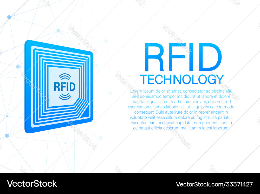 RFID Technology: Identification & Tracking Vector Image