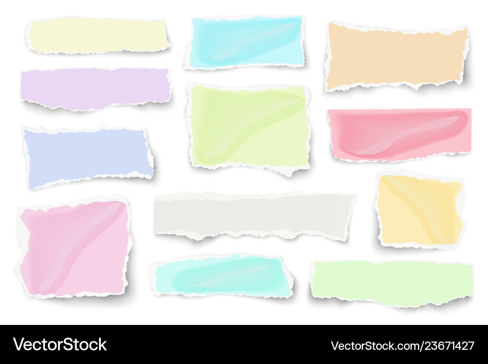 Torn Paper Scraps - Collection Royalty Free Vector Image