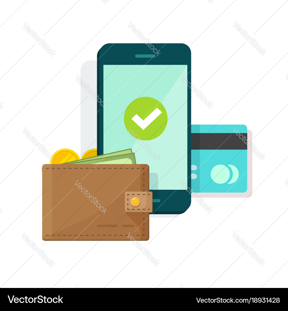 Digital mobile wallet icon Royalty Free Vector Image