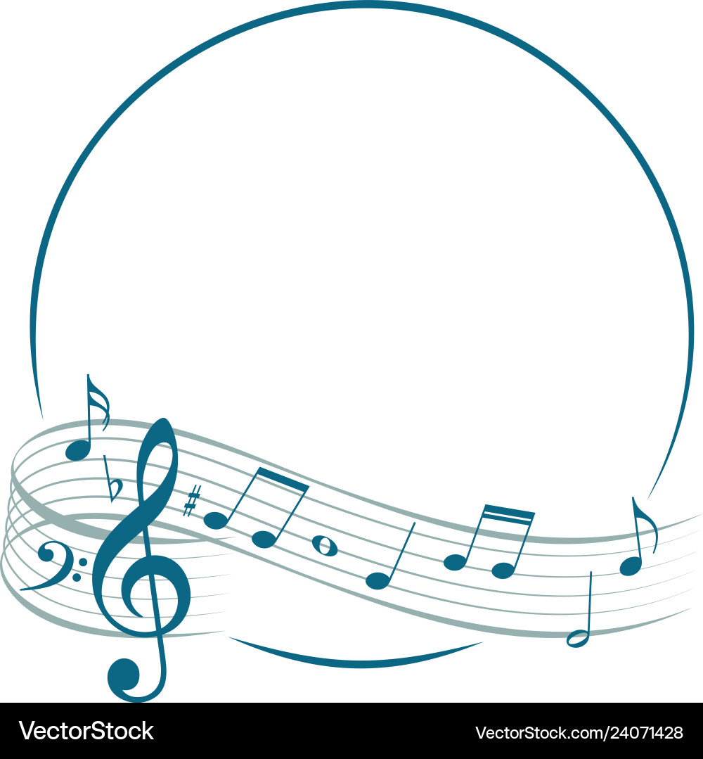 Frame with music notes Royalty Free Vector Image
