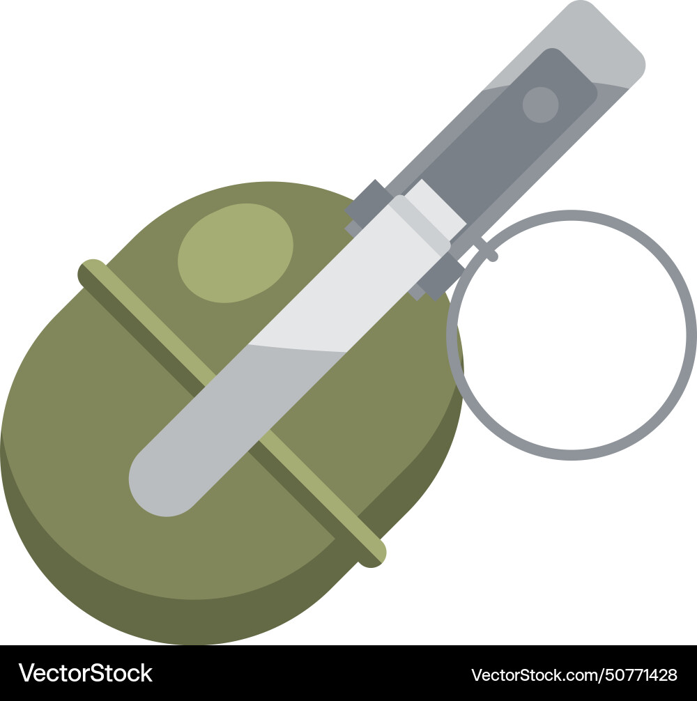 Grenade color icon military weapon explosive Vector Image