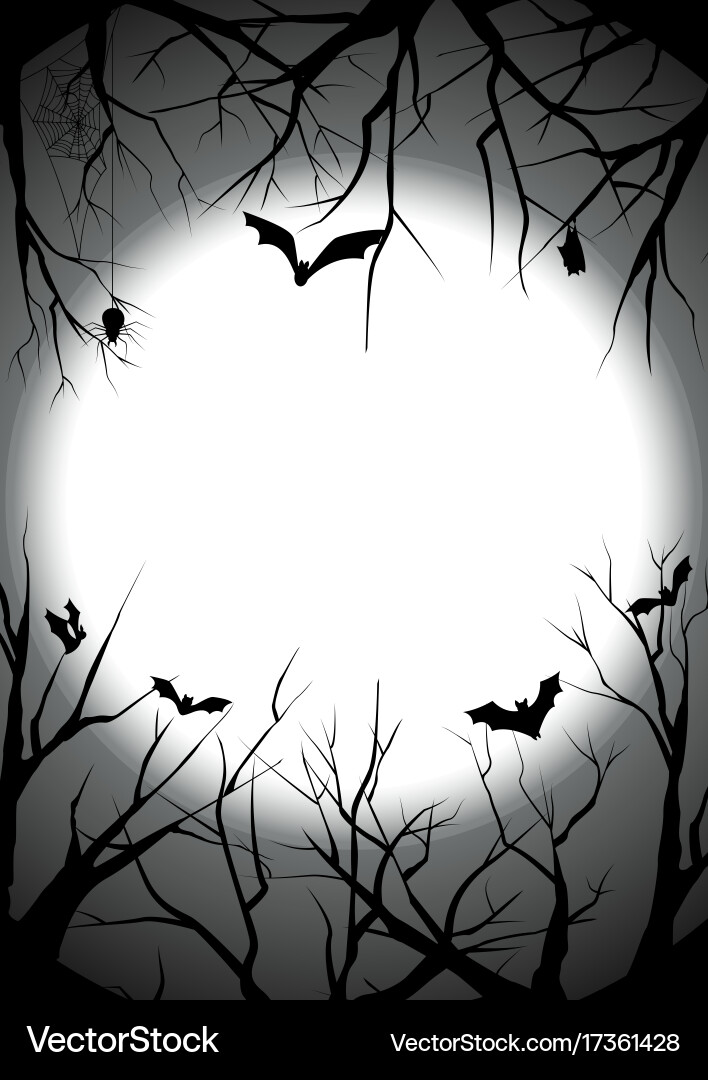 Happy halloween graveyard silhouette background Vector Image