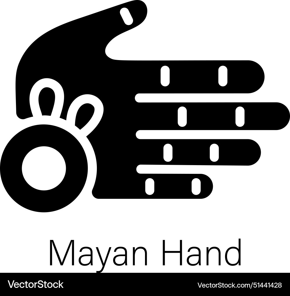 Mayan hand Royalty Free Vector Image - VectorStock