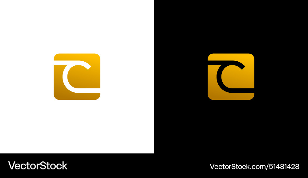 Modern and elegant letter c initials logo design Vector Image