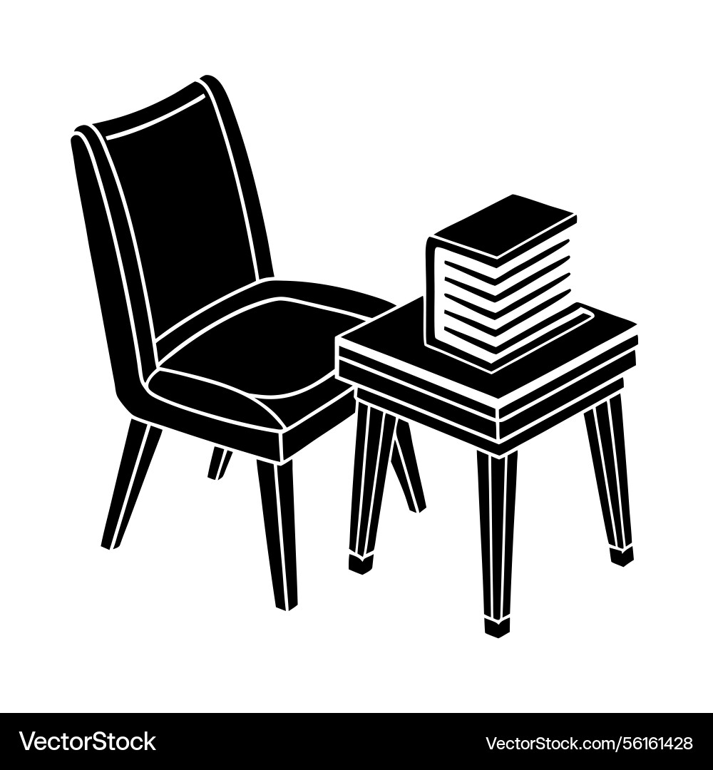 Modern reading table graphic Royalty Free Vector Image