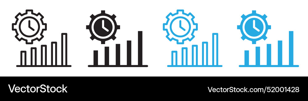 Productivity and efficiency icon line art Vector Image