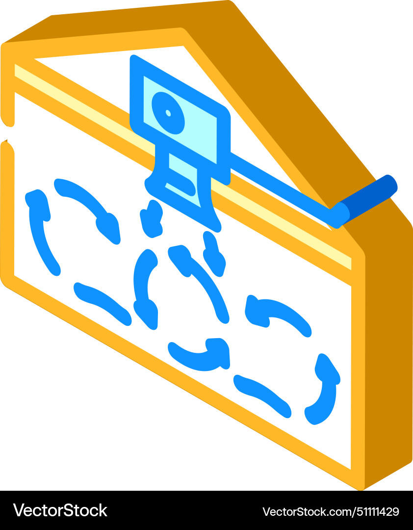 Air circulation ventilation isometric icon Vector Image