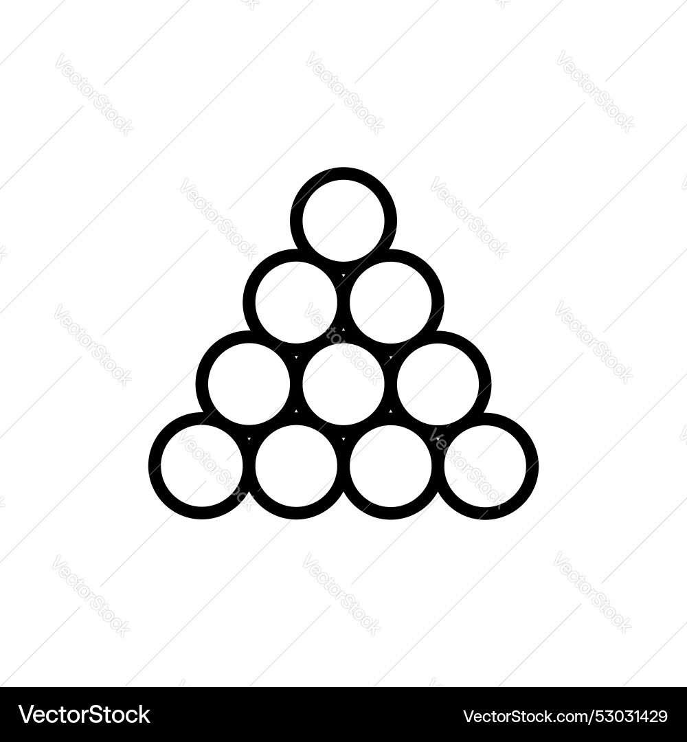 Ball pile icon isolated on white background Vector Image