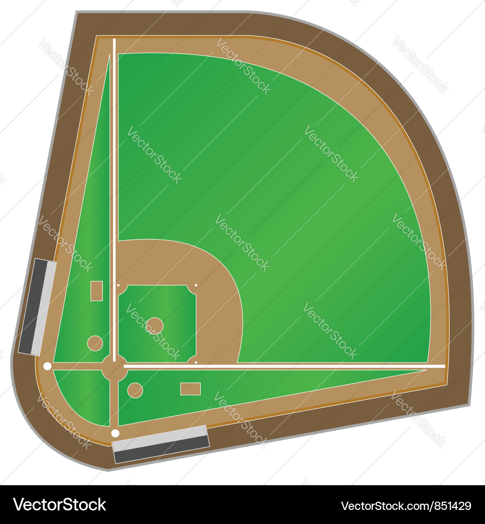 Baseball Field Diagram Royalty Free Vector Image