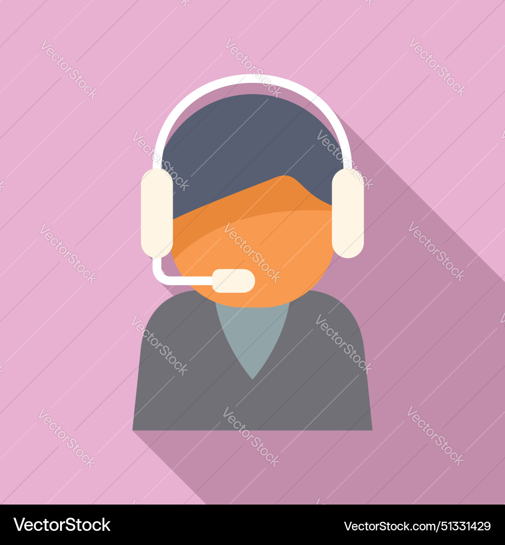 Customer service icon with headset Royalty Free Vector Image