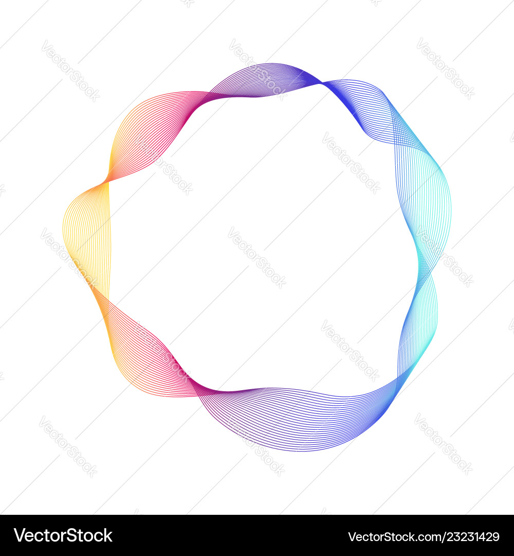 Dynamic ring shape abstract modern graphic Vector Image