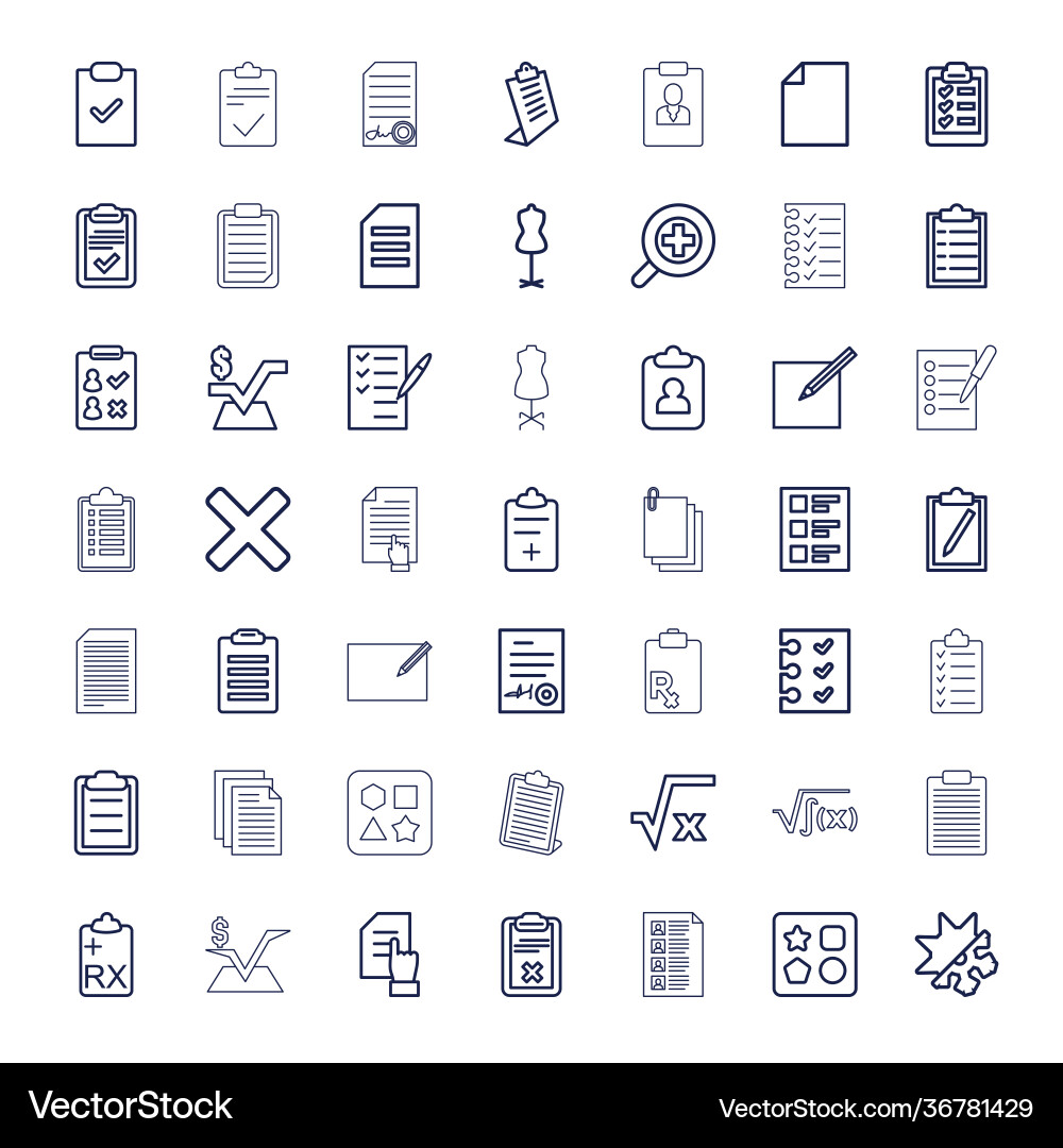 Formular Icons Lizenzfreies Vektorbild - VectorStock