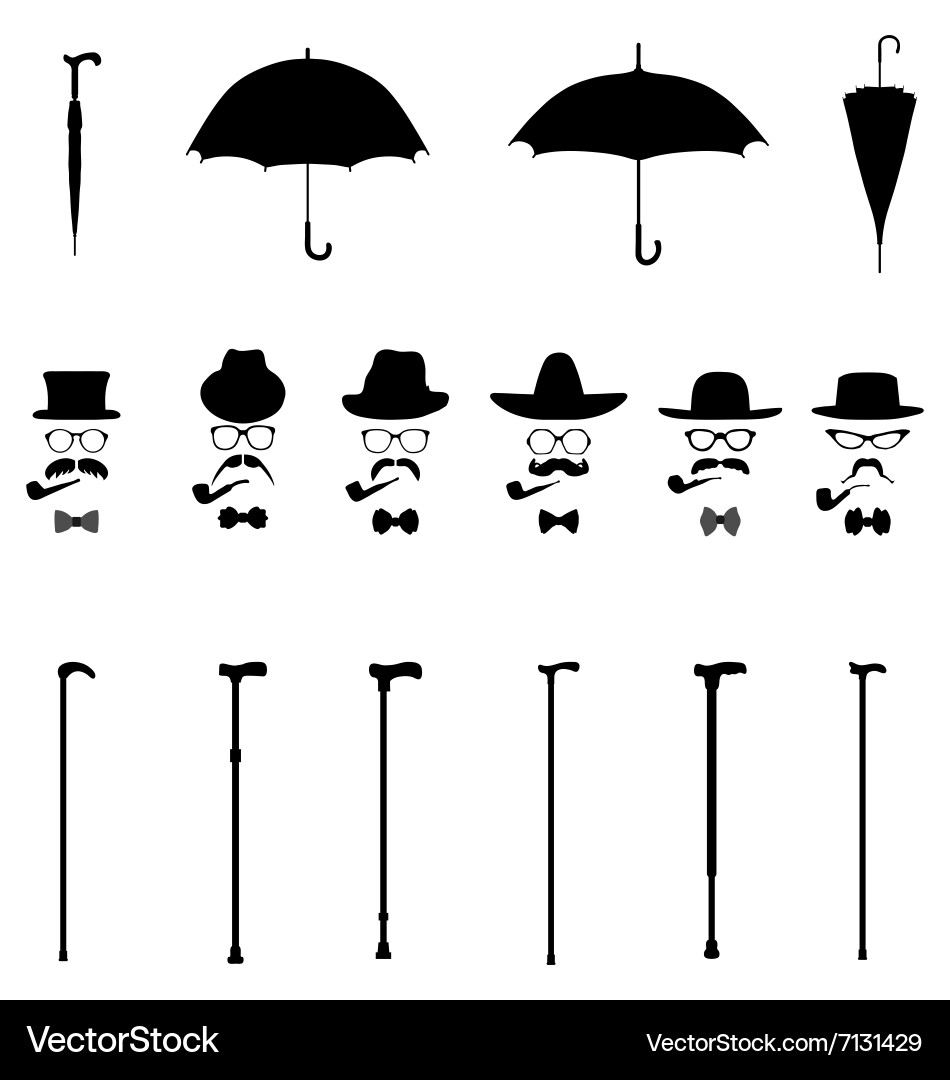 Gentleman icon set Royalty Free Vector Image - VectorStock