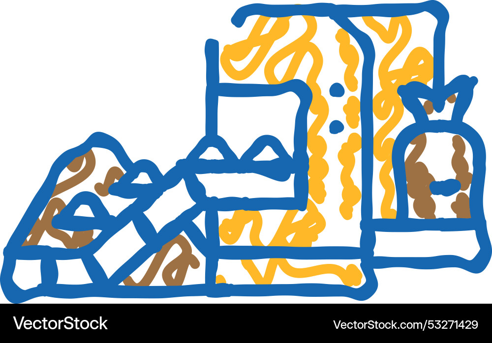 Industrial packaging of compost icon doodle Vector Image