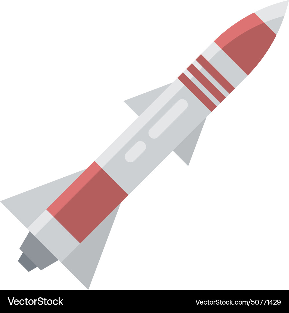 Military rocket missile color icon dangerous Vector Image